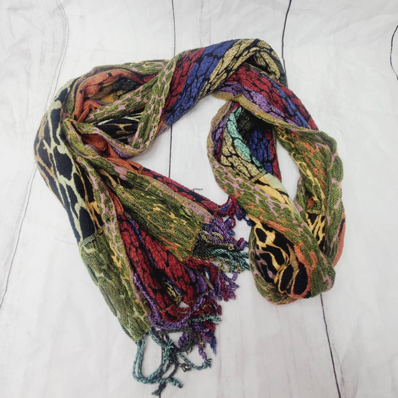 Nobrand | Accessories | No Brand Textured Scarf Oblong Fringed Hem ...